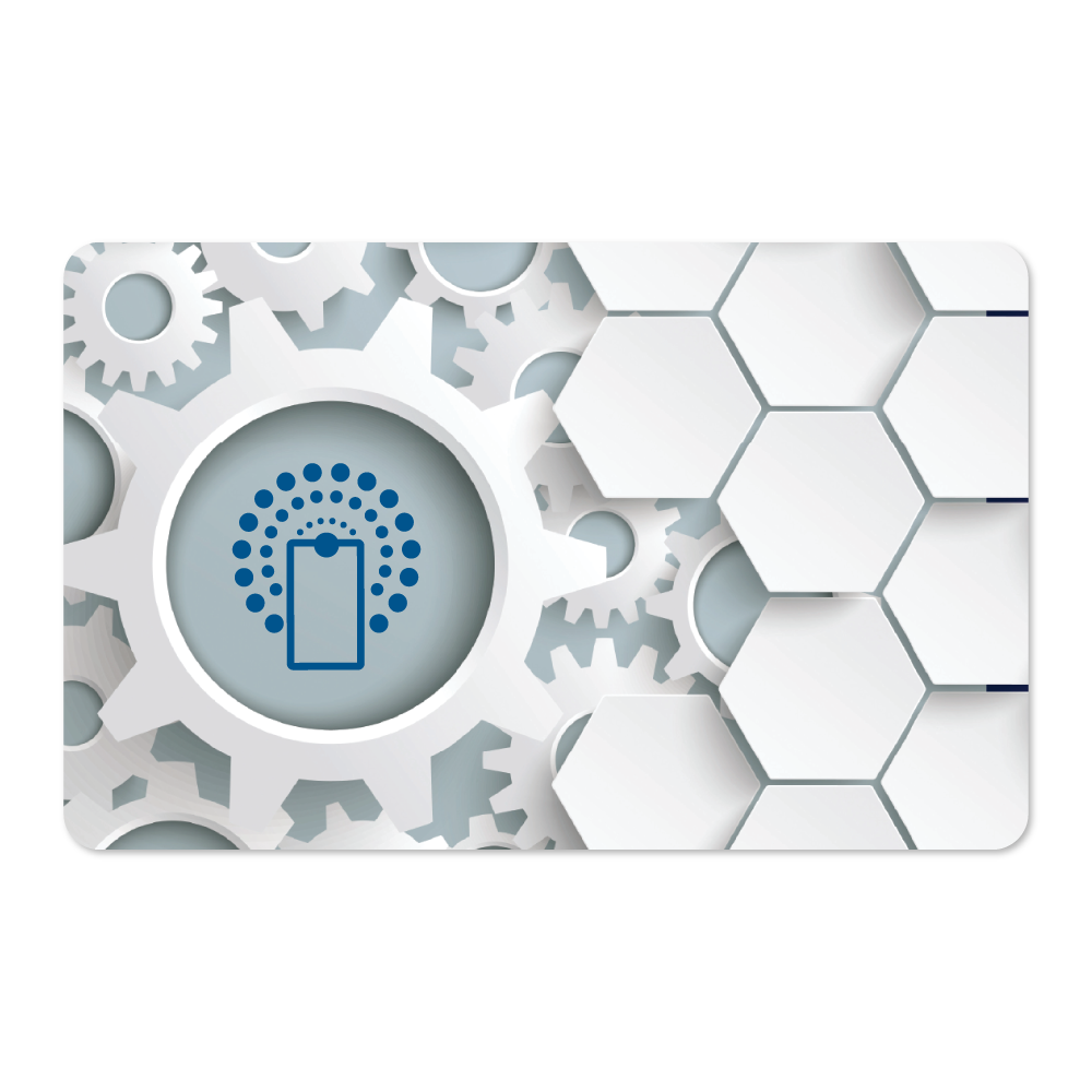 Wireless NFC Card (Blue and White Tech) – BitSignal