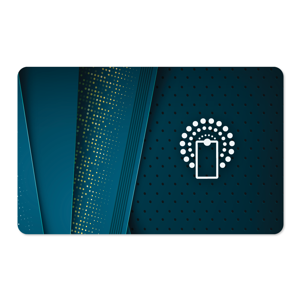 Wireless NFC Card (Blue With Stacks) – BitSignal